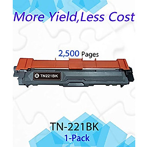(1-Pack) Compatible Black TN-221 TN221 Toner Cartridge Used for Brother HL-3140CW 3150CDW 3170CDW MFC-9130CW 9140CDN 9332CDW DCP-9020CDW Printer, by EasyPrint