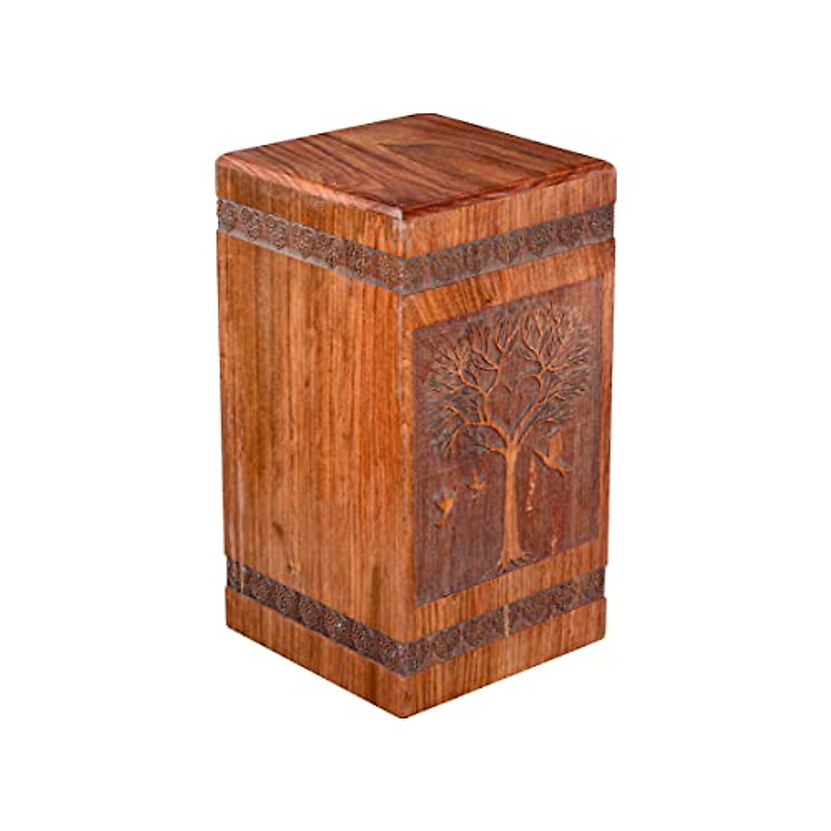 Wooden Urns for Ashes Adult Male or Female - Funeral and Memorial Cremation Urns for Human Ashes up to 250 lbs