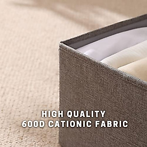 tianzong 3-Piece Set Wardrobe Clothes Organizer, Extra-Large Clothes Organizer for Jeans and Folded Clothes (5 + 7 + 9 Grids, Light Grey)