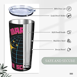 LAZHANG Mariah Music The Scientist Stainless Steel Insulated Car Sippy Cup With Lid Travel Mug for Cold Hot 20 oz