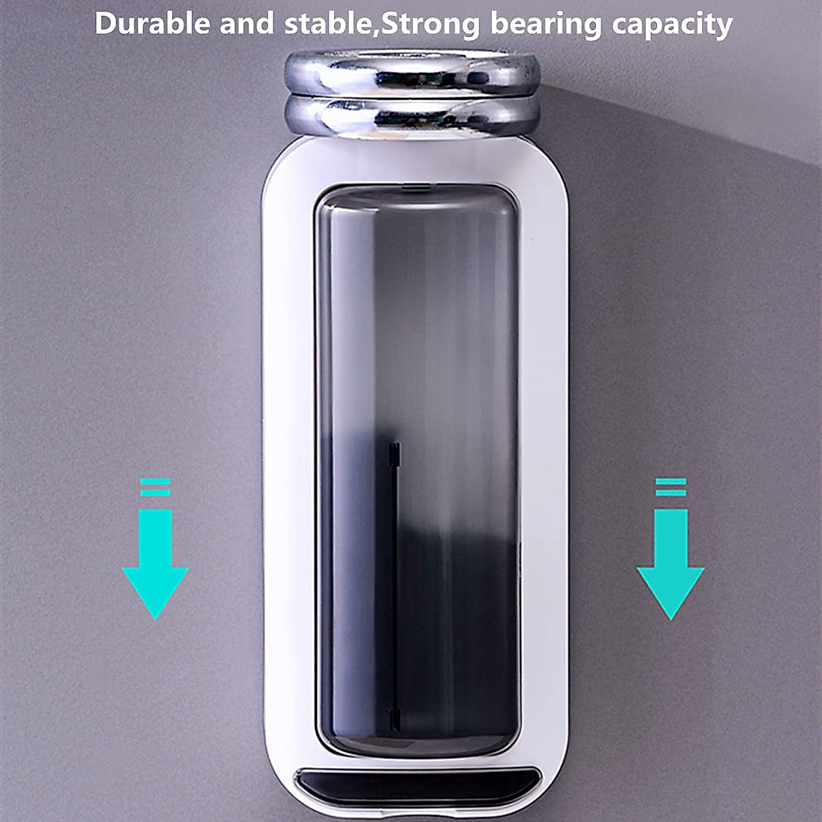 XKTEI Wall Mounted Chopstick Storage Box,Chopsticks Holder,Chopstick Cage,Spoon Knife and Fork Storage Box,Utensil Organizer With Lid,Utensil Holder Cutlery Caddy,Utensil Storage With Lid,Black Grey