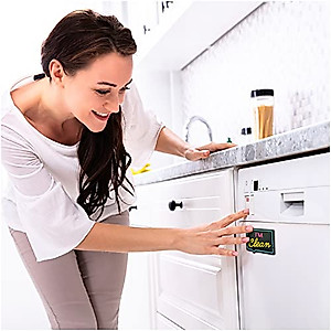 Dishwasher Magnet Clean Dirty Sign Indicator - 3.5 x 2.8 inches - Double Sided with Bonus Magnetic Plate - Clean Dirty Magnet for Dishwasher Accessories - Apartment Must Haves Kitchen Necessities