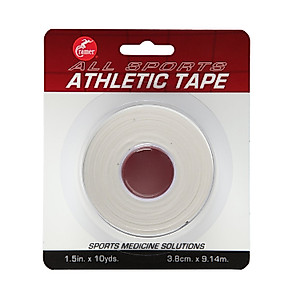 Cramer Team Color Athletic Tape, Easy Tear Tape for Ankle, Wrist, & Injury Taping, Protect & Prevent Injuries, Athletic Training Supplies, 1.5" X 10 Yard Roll, Colored AT Tape, white, single roll