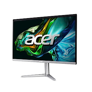 Acer Aspire C24-1300-UR32 AIO Desktop | 23.8" Full HD IPS Display | AMD Ryzen 5 7520U Quad-Core Processor | AMD Radeon 610M Graphics | 8GB LPDDR5 | 512GB PCIe SSD | Wi-Fi 6E | Windows 11 Home,Black