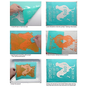 BOOLOOEN Silk Screen Stencil, Reusable Self-Adhesive Stencil for on Wood, Chalkboard, Home Decor, 8.5'' x 8.5''.