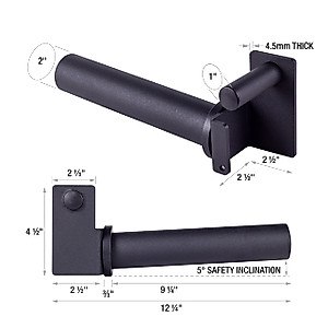Amstaff Olympic Weight Plate Holder for Power & Squat Racks – Available 2x2 – 2.5x2.5 – 3x3 Inch Tube Sizes – 9-inch Weight Plates Horn Storage Attachment for Power Squat Rack – (Pair) (2.5" x 2.5")