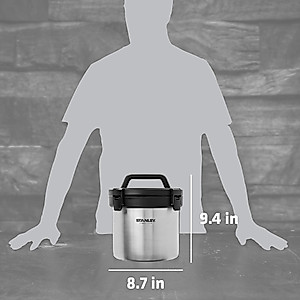 Stanley Adventure Stay Hot 3qt Camp Crock Pot - Vacuum Insulated Stainless Steel Food Container - Keeps Food Hot for 12 Hrs & Cold for 16 Hrs