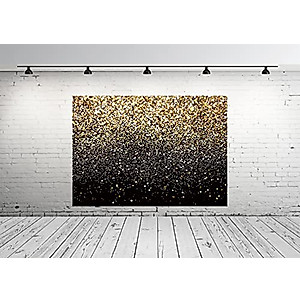 YYTDY 7X5FT Backdrop Bokeh Black Gold Backdrop Birthday Party Backdrop Ceremony Backdrop Studio Backdrop Photo Backgdrop Photo Studio Backdrop Group Photo Vinyl Backdrop D-29