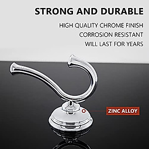 LOWCUS 79735 Robe Hook, Solid Metal, Chrome