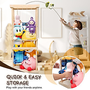 Upgrade Stuffed Animal Storage, Stuffed Animal Storage Zoo with Bottom, Wooden Stuffed Animal Storage, Large Stuffed Animal Cage, Gift for Playroom, Bedroom, Living Room