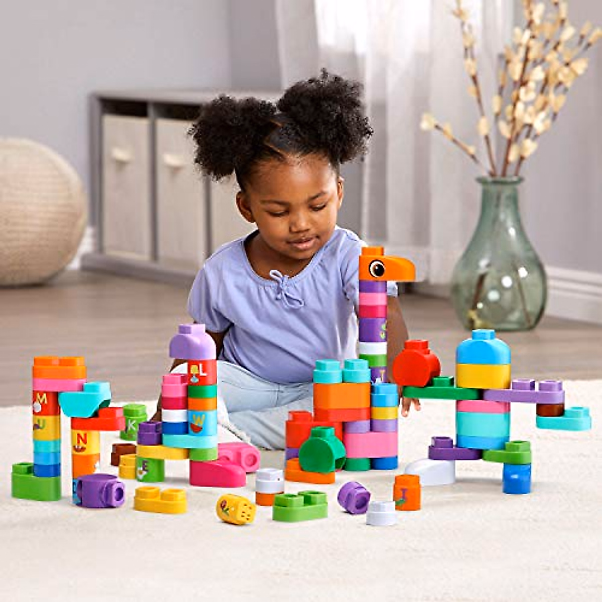 LeapFrog LeapBuilders 81-Piece Jumbo Blocks Box, Pink,24 months to 5 years