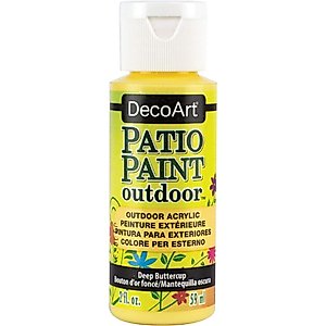 DecoArt Deep Buttercup Outdoor Acylic Paint, 2 Fl Oz (Pack of 1)