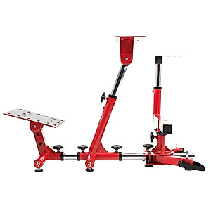 Arozzi Velocita Universal Racing Simulator Cockpit Compatible with Most Racing Sim Gear and Gaming Chairs Collapsible Telescopic and Portable - Red