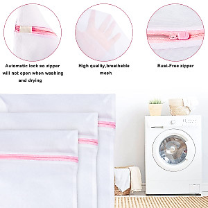 Mesh Laundry Bag for Delicates 3 Pcs,Sturdy and Durable,Suitable for Sorting and Washing Clothes,Such as Coats,Shirts,Sweaters,Pants,Bras and Baby Clothes