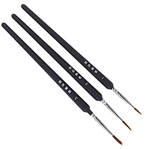 VILLCASE 3pcs Set Adult Coloring Pens Miniature Kit Spray Paint Set Miniature Painting Detail Line Brush Art Special Pen Acrylic Brush to Paint Acrylic Paint Wooden Manicure