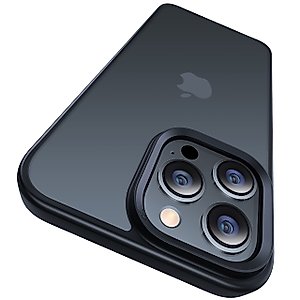 CASEKOO for iPhone 14 ProMax Case Matte Shockproof, [Never Yellow] [10FT Mil-Grade Drop Protection] Translucent Slim Cover Women Men iPhone 14 Pro Max Case, Frosted Black