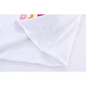 Mud Kingdom Little Girls Birthday Outfits 6 Long Sleeve Shirt and Skirt Set, White, 6(48-51 ins./47-58 lbs.)