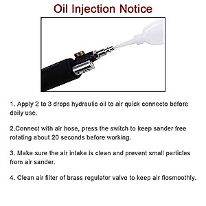 SI FANG Intensive Air Belt Sander 3/8''x 13'' with 16Pcs Sanding Belts (Grit 40 60 80 120 each 4pc), Mini Pneumatic Tool for Metal, Wood, Plastics, Rubber, Providing Polishing, Stripping & Sanding