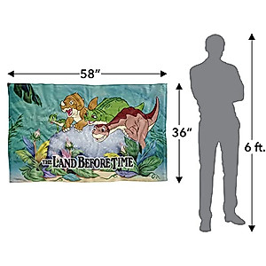 Trevco Land Before Time Littlefoot and Friends Fleece Blanket (36x58)