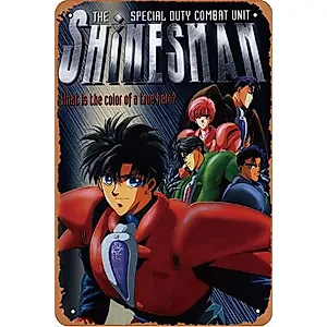 Vintage Tin Sign Special Duty Combat Unit Shinesman Film Wall ​Decor for Home Gate Garden Bars Restaurants Cafes Office Store Pubs Club Sign Gift 12 X 8 INCH Plaque Tin Sign
