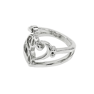 Moore's Jewelers .925 Sterling Silver Treble and Bass Clef Ring (9)