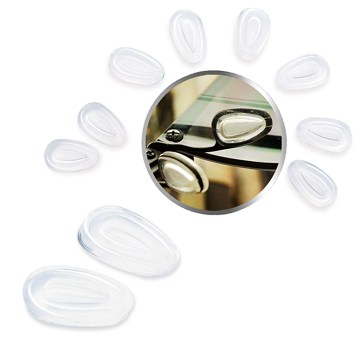 Oakley Nose Pads Replacement Especially Designed for Oakley Eyewear, Non-Slip Silicone 10pairs/Pack