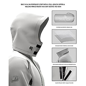 IRON JIA'S Rain Suit, Motorcycle Rain Gear Suit for Men & Women, Jackets & Pants Reflective Waterproof Breathable Rainsuit