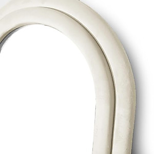 AyeWish Floor Mirror, Arched Full Length Mirror, Arched Mirror, Standing Mirror, Tall Mirror, Wall Mounted, FreeStanding, Large Mirror, 63"×24", Flannel Frame- Beige White