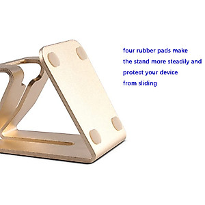 ROMIRUS Cell Phone Stand, Aluminum Metal Cell Phone Holder Phone Stand for iPhone 13 Pro Max/13 Pro/13/13 Mini/12, iPad Mini and Other 4-8" Android Smartphones