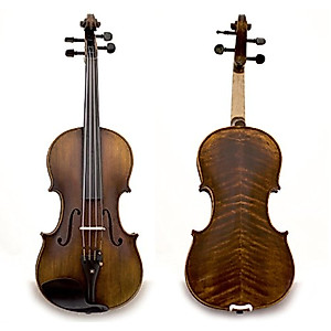 Sky Guarantee Beautiful Flamed Mastero Sound 4/4 Size Professional Hand-made 4/4 Full Size Satin Acoustic Violin Antique Style