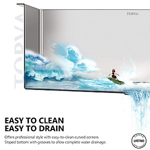 Bar Sink, TORVA 15 x 17 Inch Undermount Kitchen Sink, 16 Gauge Stainless Steel Wet Bar or Prep Sinks Single Bowl, Fits 18" Cabinet