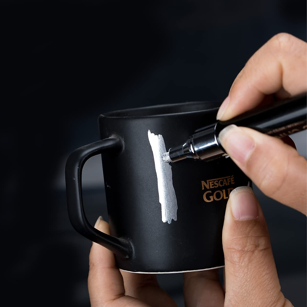 ZEYAR Liquid Chrome Marker Paint Marker, DIY Silver Marker Pen for most surfaces, High-gloss display effects, Dual tips: Extra Fine and Medium Point (0.7mm & 2mm Sized Tips) (1)