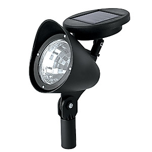 Sterno Home GL23836BK2 Paradise Solar LED 3 lumens Plastic Spot Light, 2-Pack, Black, 2 Count