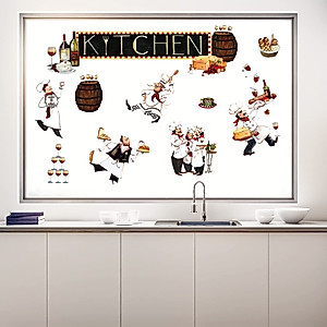 decalmile Chef Kitchen Wall Decals Wine Food Quotes Wall Stickers Kitchen Dining Room Restaurant Wall Decor