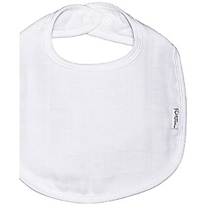 Green Sprouts Muslin Bibs Made from Organic Cotton| 4 Absorbent Layers Protect from sniffles, Drips, & drools | 100% Organic Cotton Muslin, Adjustable snap Closure, Machine Washable,5 Count
