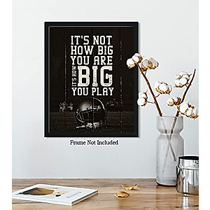 Football Inspirational Wall Art for Boys, Kids Room, Family or Game Room, Man Cave, Den - Teen Room Decor - Home Decor Gift for Sports Fans, Football Players - 8x10 unframed print