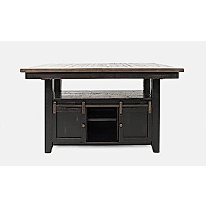 Jofran Madison County Storage Extension Dining Table, 72', Vintage Black