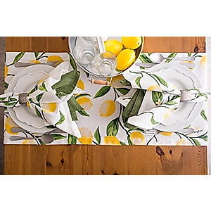 DII Lemon Bliss Tabletop Collection, Table Runner, 14x108