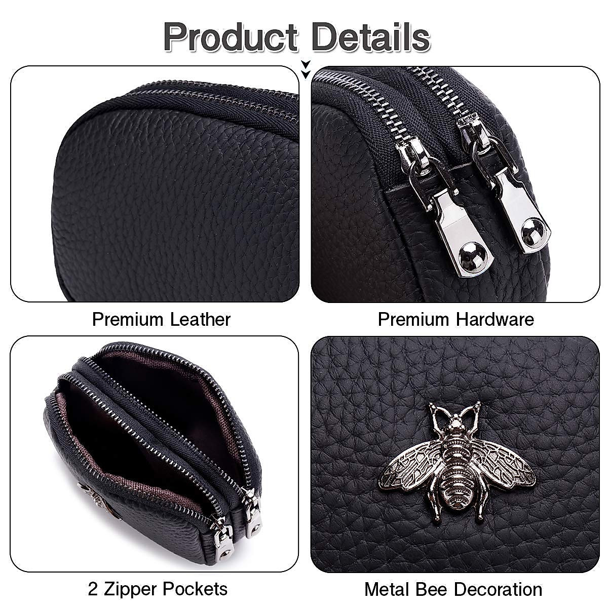 (Bundle of 2 Sets) imeetu Small Women Coin Pouch and Credit Card Holder Wallet