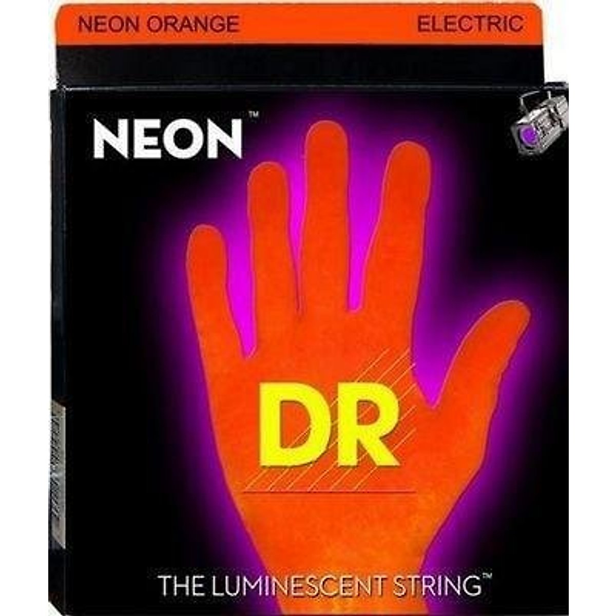 DR Strings Hi-Def NEON Orange Coated Medium 7-String Electric Guitar Strings (10-56)