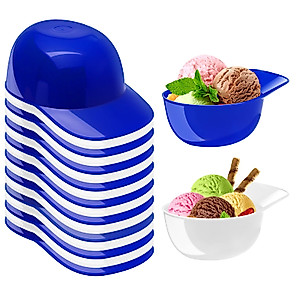 RONRONS 12 Pieces Baseball Helmet Ice Cream Bowls 8 oz Mini Baseball Cap Snack Bowls Plastic Sundae Bowl Kids Chip Cups for Party Dessert Supplies