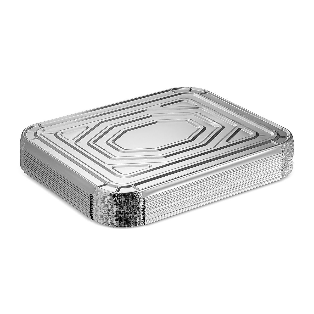 25 Pack Aluminum Pans Disposable 9x13 Baking Pan Chafing Trays with Lids, Half Size Oven Steam Table Tin Foil Pans with Covers, Extra Heavy Duty Foil Pans for Heating, Roasting, Cooking, Storing Food