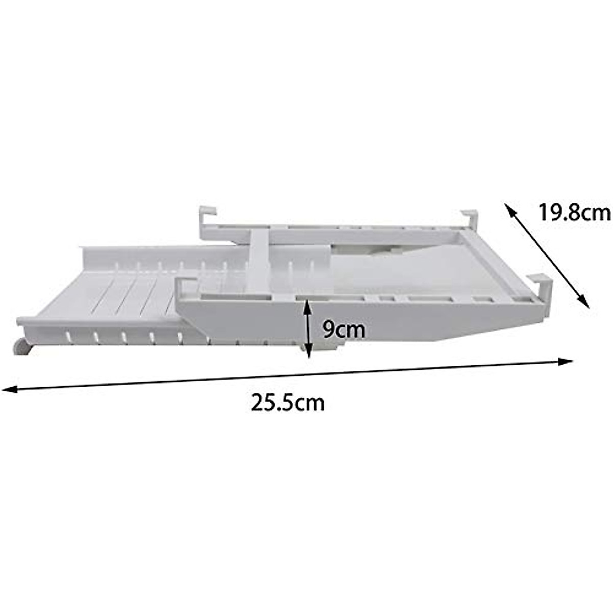 BBGT Hanging Storage Rack, Ziplock Bag Organizer, Telescopic Storage Clip Slide Rail Tray, Food Bag Zip-Bag Fresh Holder for Fridge Freezer Refrigerator