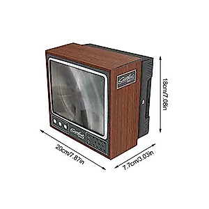 Retro TV Amplifier,Screen Magnifier for Smartphone,Phone Holder – Smartphone 3D Magnifier Projector Screen for Movies, Videos, DIY Cardboard TV Phone Stand with Screen Amplifier for Most Smartphone