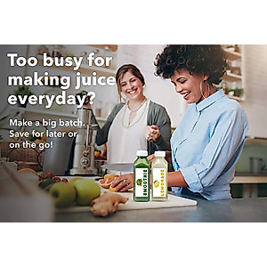 Norcalway 16 Oz Empty Plastic Juice Bottles With Caps - Reusable Juice Bottles With Lids, Smoothie Plastic Bottle, Drink Containers Bottles, Clear Juicing Bottles, 5 Pack