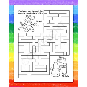 ZOCO - It's Tooth Time - Educational Coloring Books for Kids (25 Bulk Pack, Without Crayons) - Dentist Toys for Kids - Dental Office Supplies