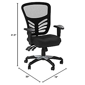 Modway EEI-757-BLK Articulate Ergonomic Mesh Office Chair in Black