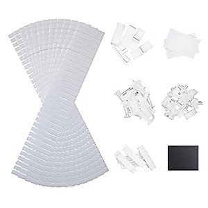 NLCBF 12Pcs Drawer Dividers, Adjustable Drawer Organizer, Plastic Drawer Dividers Organizers with 45pcs Fixed Buckle, Drawer Dividers for Clothes, Sock, Can Help Tidy Kitchen, Dresser, Office