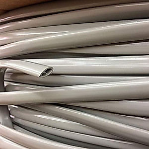 25' White Oval Vinyl Cord Spline Strapping Plastic Mid Century Retro to Repair Patio Furniture Beach Chair