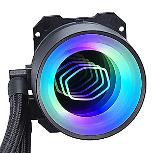 Cooler Master MasterLiquid ML280 Mirror ARGB CPU Liquid Cooler - 3rd Gen. Pump AIO Water Cooling System, 2 x 140mm SickleFlow V2 Fans, Enhanced 280mm Radiator - AMD & Intel Socket Compatible